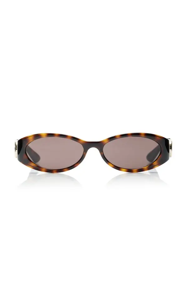 Gucci Oval-frame Bio-nylon Sunglasses - Brown
