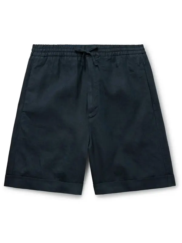 Canali Straight-leg Linen Drawstring Shorts