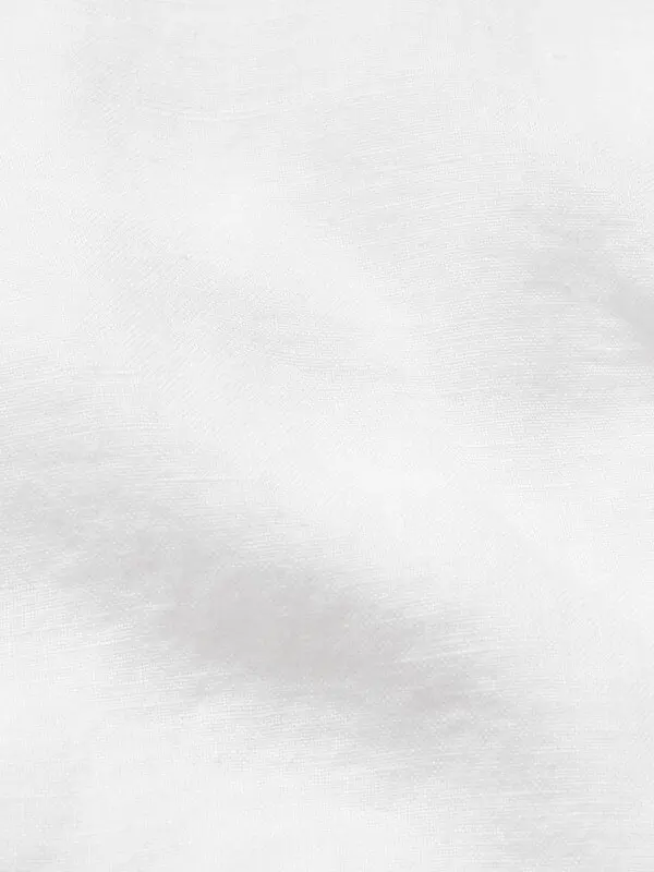Canali Grandad-collar Linen-gauze Shirt