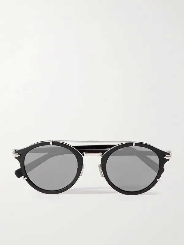 Dior Diorblacksuit R7u Round-frame Sunglasses - Black