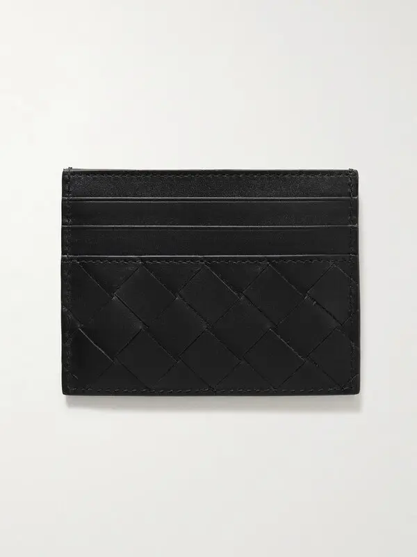 Bottega Veneta Intrecciato Leather Cardholder - Black