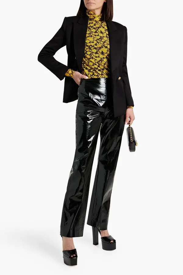 Alice + Olivia Anthony Double-breasted Crepe Blazer