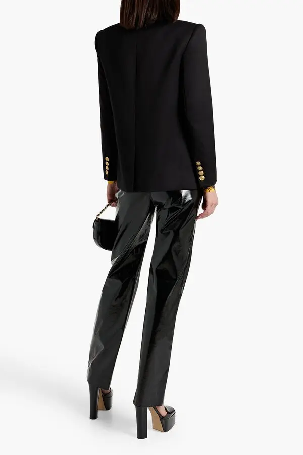 Alice + Olivia Anthony Double-breasted Crepe Blazer
