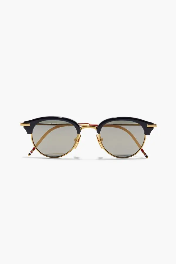 Thom Browne Round Frame Sunglasses - Gold