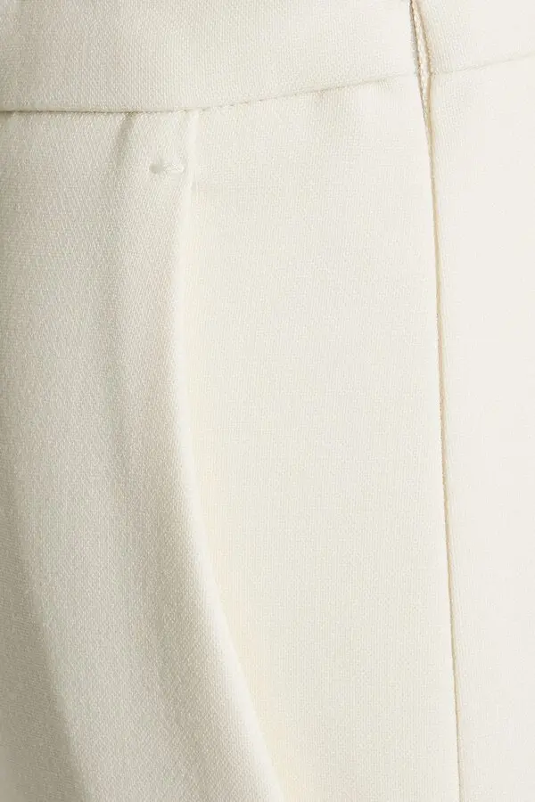 Max Mara Nepeta Grain De Poudre Wool-blend Kick-flare Pants - Ivory
