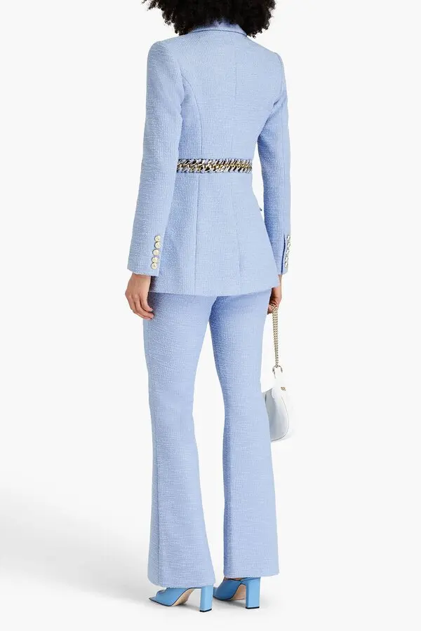 Rebecca Vallance Carine Chain-embellished Tweed Blazer