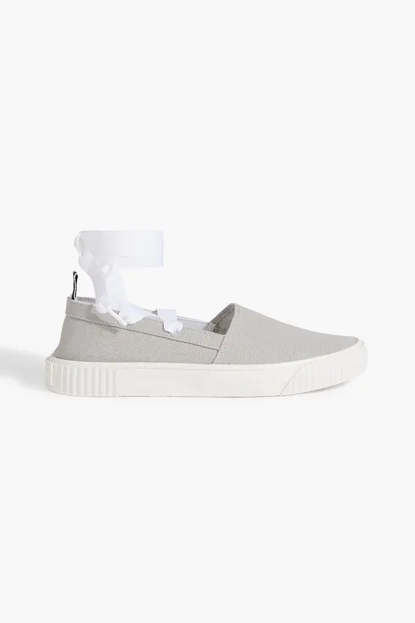 Thom Browne Grosgrain-trimmed Canvas Sneakers