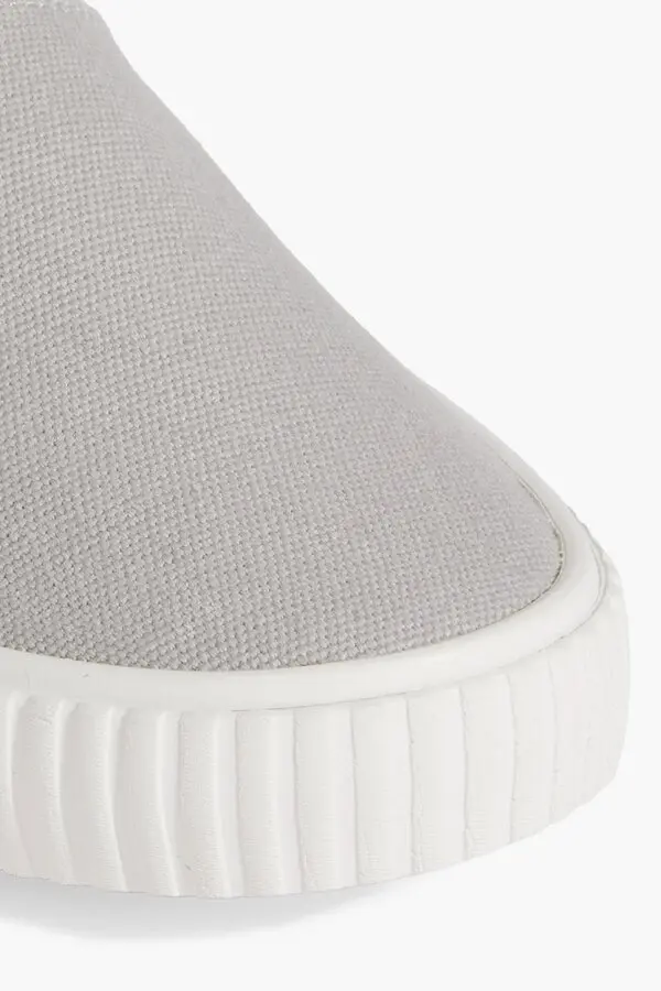 Thom Browne Grosgrain-trimmed Canvas Sneakers