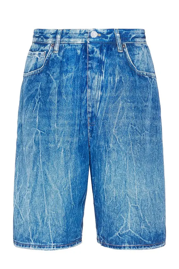 Balenciaga Trompe L'oeil Short In Blue
