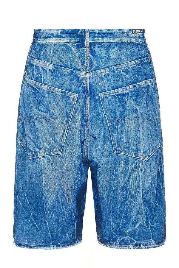 Balenciaga Trompe L'oeil Short In Blue