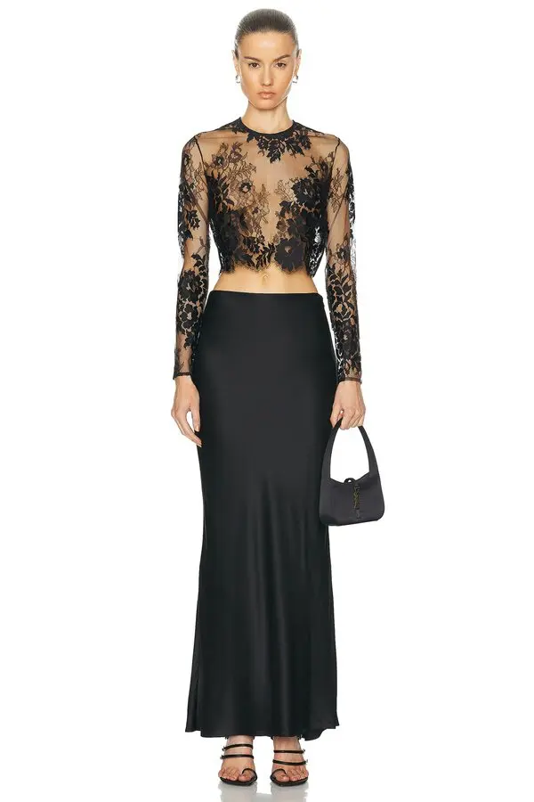THE SEI Long Sleeve Lace Tee