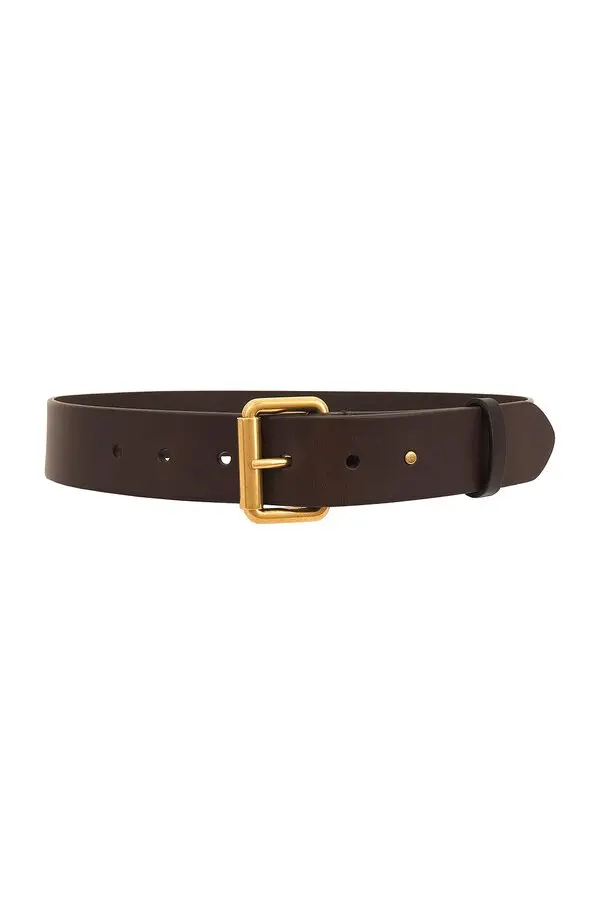 Saint Laurent Motorcycle Belt - Brown Oak