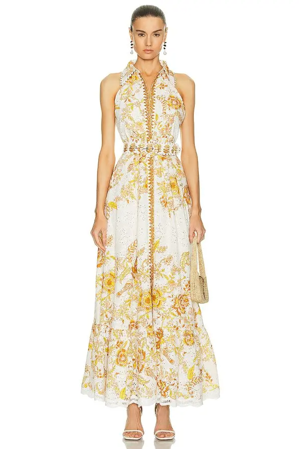 Hemant & Nandita Tora Long Belt Buckle Dress In Off White - 30% Off |  Editorialist