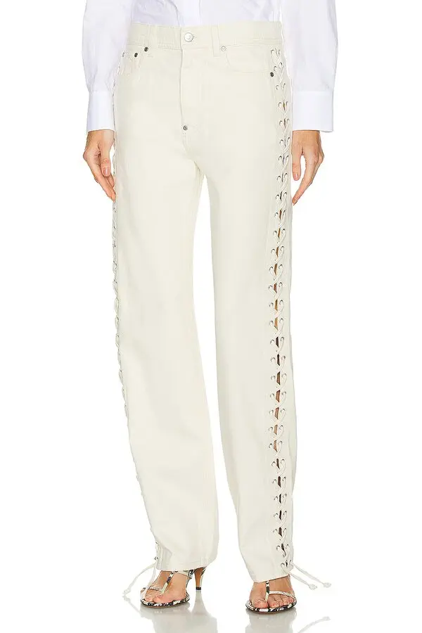 Stella McCartney Lacing Straight Leg Jeans