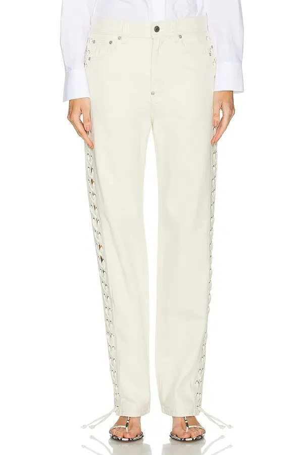 Stella McCartney Lacing Straight Leg Jeans