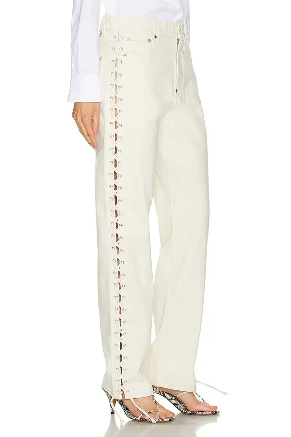 Stella McCartney Lacing Straight Leg Jeans