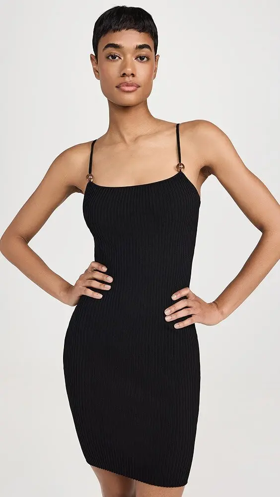 Rails Pilar Ribbed Knit Mini Dress In Black - 75% Off | Editorialist