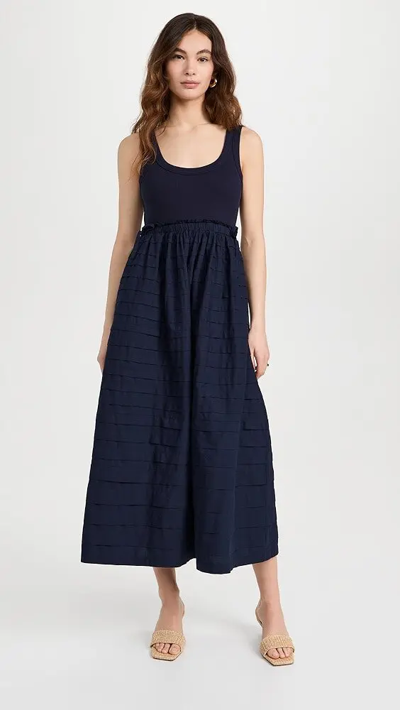 Cinq À Sept Akira Pleated Poplin Dress
