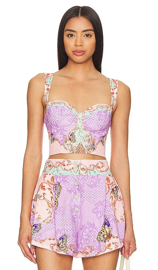 Agua Bendita X Lupe Crop Top - Meadow