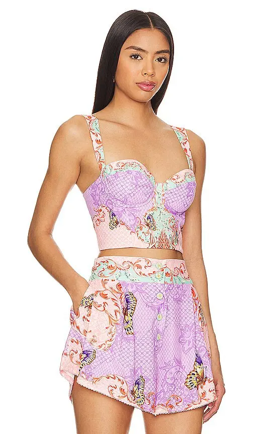 Agua Bendita X Lupe Crop Top - Meadow
