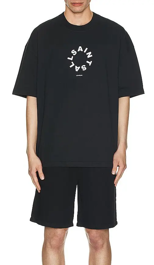 ALLSAINTS Tierra Tee In Black - Jet Black