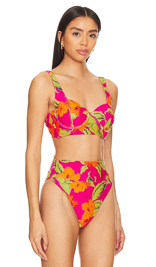 Beach Riot Paulina Bikini Top In Pink