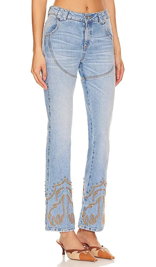 UNDERSTATED LEATHER Western Stretch Jeans