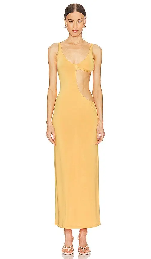 Jade Swim Neri Dress In Yellow - Golden