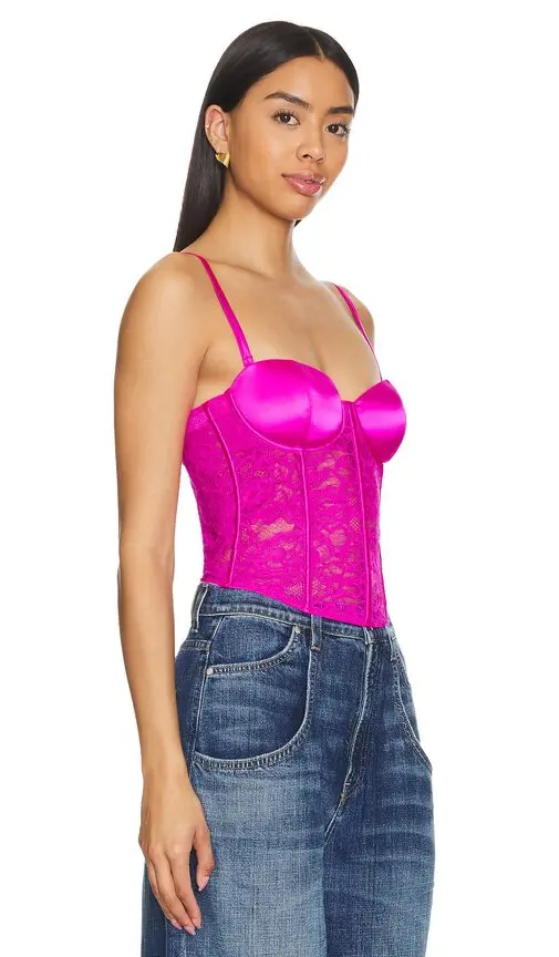 FLEUR DU MAL X Boned Bustier In Pink
