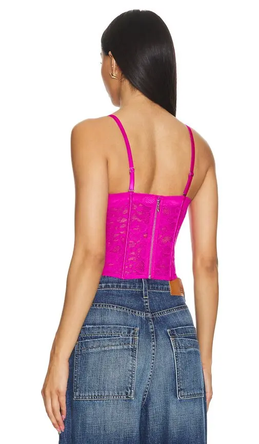 FLEUR DU MAL X Boned Bustier In Pink
