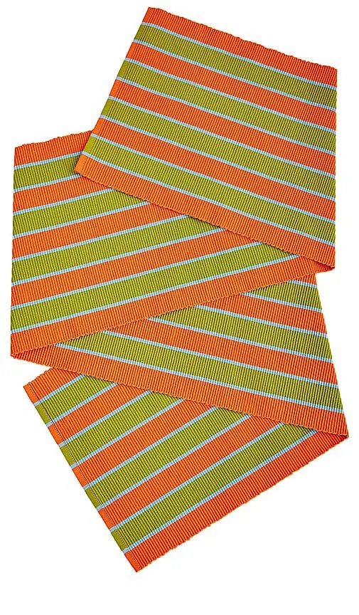 DUSEN DUSEN Runner In Orange,green - Saffron