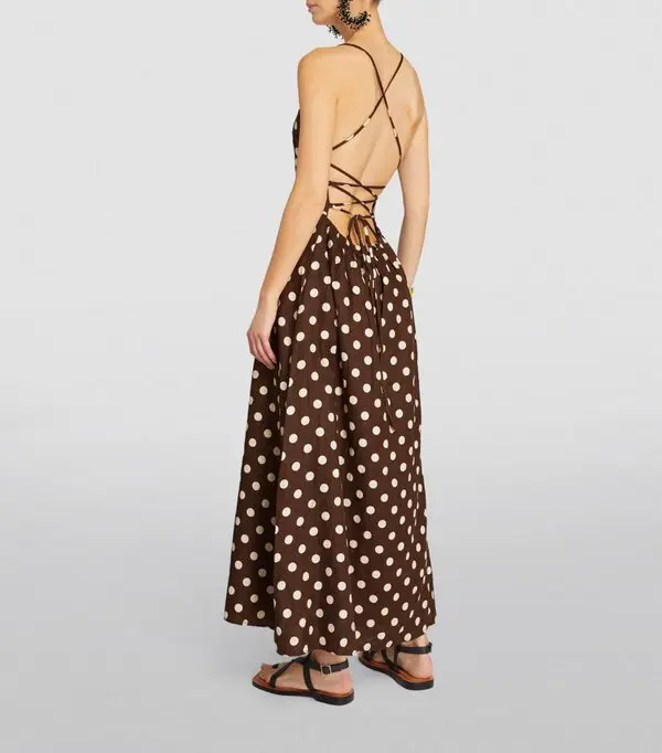 brown polka dot linen dress Men's Dark Brown Belted Double Cuff Pants - Wessi – Wessi main image 0