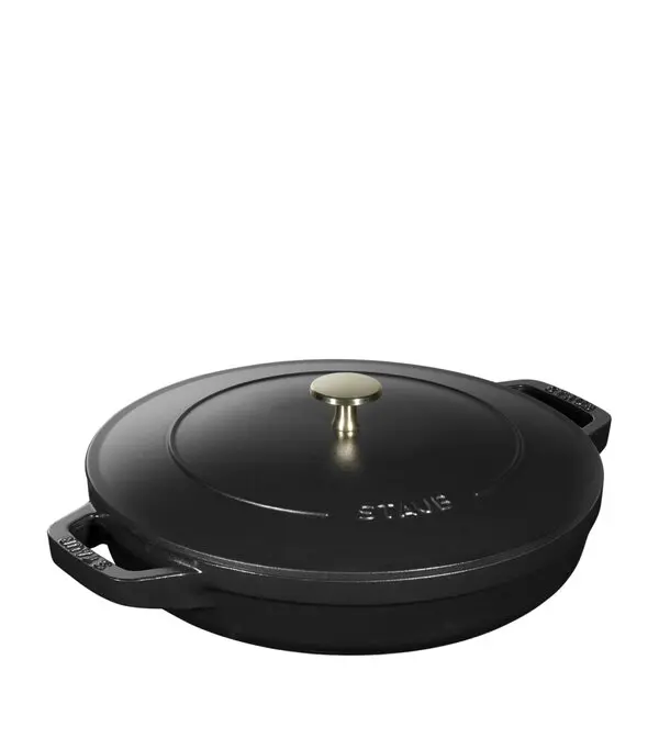 STAUB 3-piece Round Stackable Cocotte Set - Black