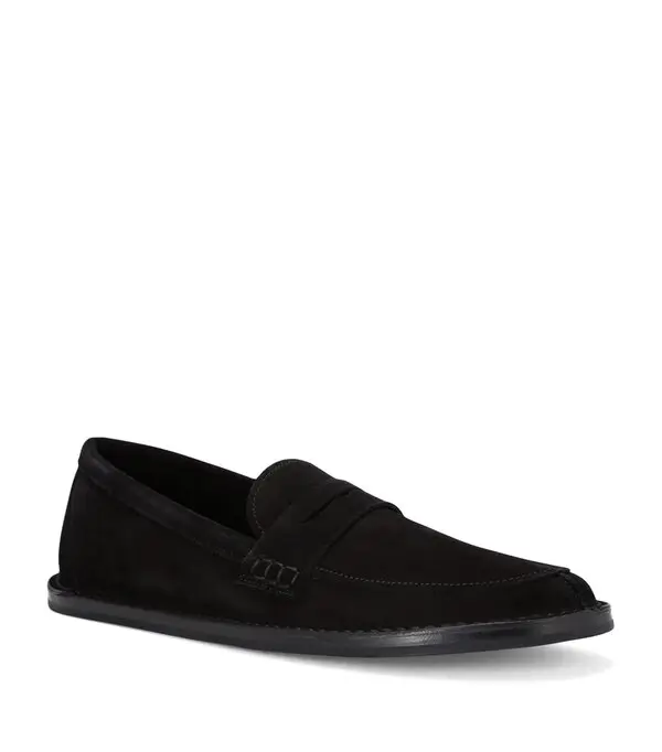 THE ROW Cary Leather Loafers