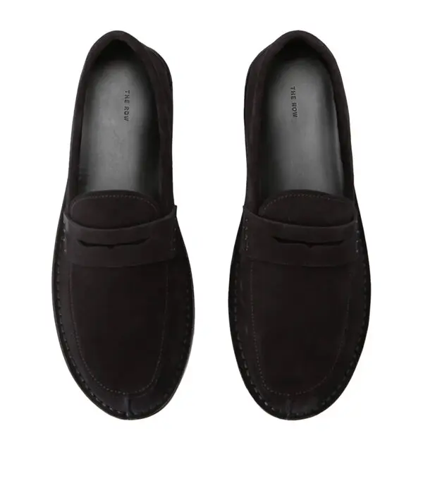 THE ROW Cary Leather Loafers