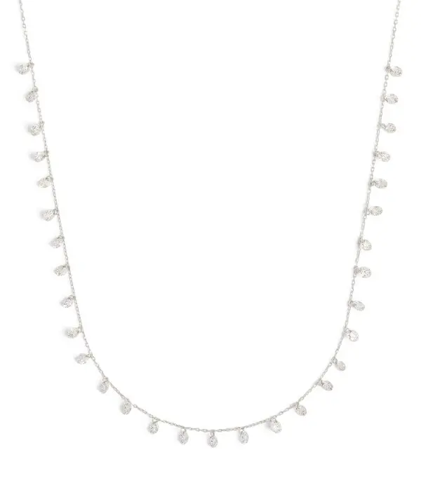PERSEE Gold And Diamond 31-stone Danaé Chain Necklace - White