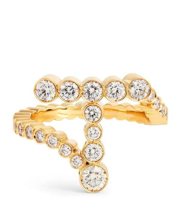 Sophie Bille Brahe Yellow Diamond Ensemble 't' Ring - Gold