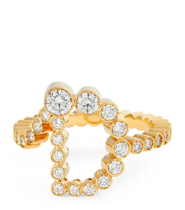 Sophie Bille Brahe Ensemble Initial Diamond Ring - Gold