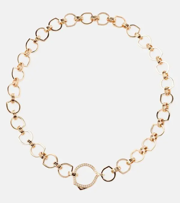 REPOSSI Antifer 18kt Rose Necklace With Diamonds - Gold