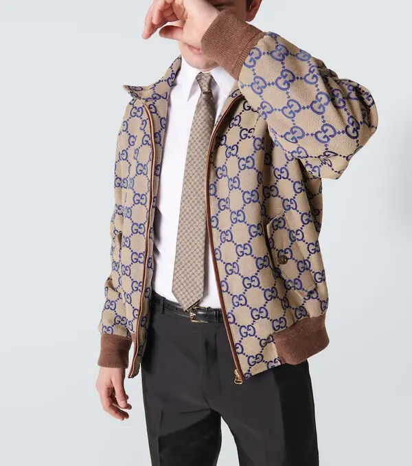 Gucci Gg Silk Jacquard Neck Tie