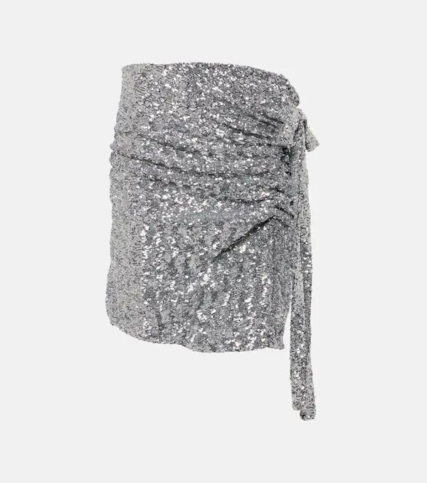 Rabanne Sequined Mini Skirt - Silver