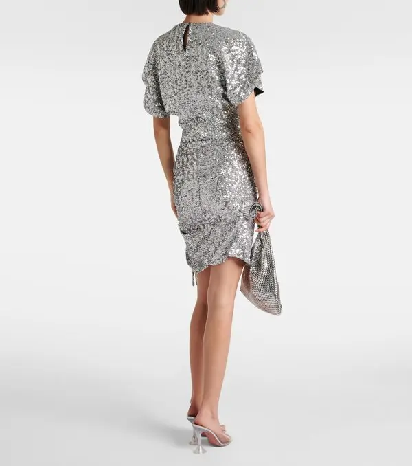 Rabanne Sequined Mini Skirt - Silver