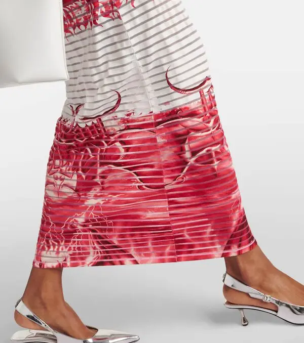 JEAN PAUL GAULTIER Striped Printed Maxi Dress - Red