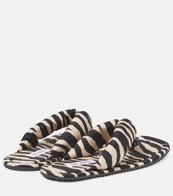 Attico Zebra-print Thong Sandals - Multicoloured