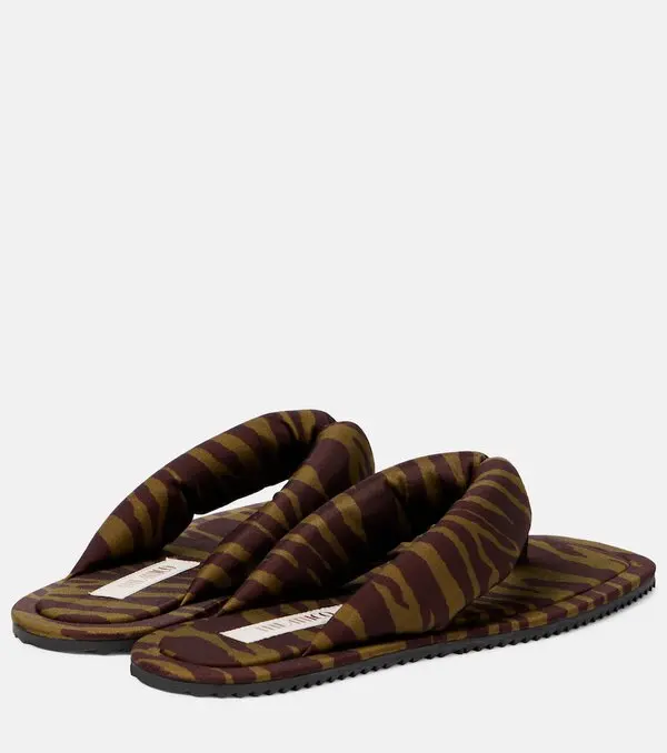 Attico Zebra-print Thong Sandals - Multicoloured