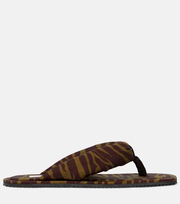 Attico Zebra-print Thong Sandals - Multicoloured