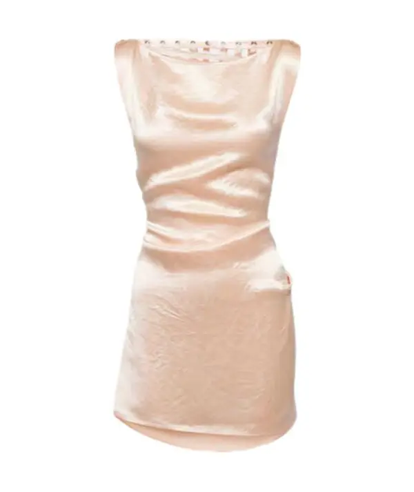 JEAN PAUL GAULTIER Deconstructed Satin Minidress