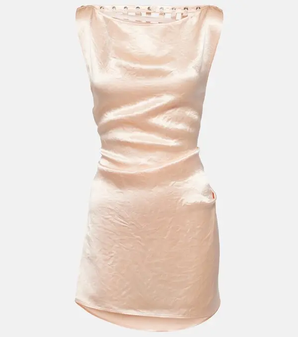 JEAN PAUL GAULTIER Deconstructed Satin Minidress