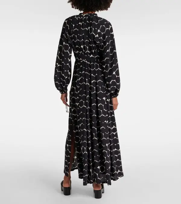 Max Mara Urbania Printed Silk Maxi Dress