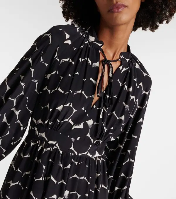 Max Mara Urbania Printed Silk Maxi Dress
